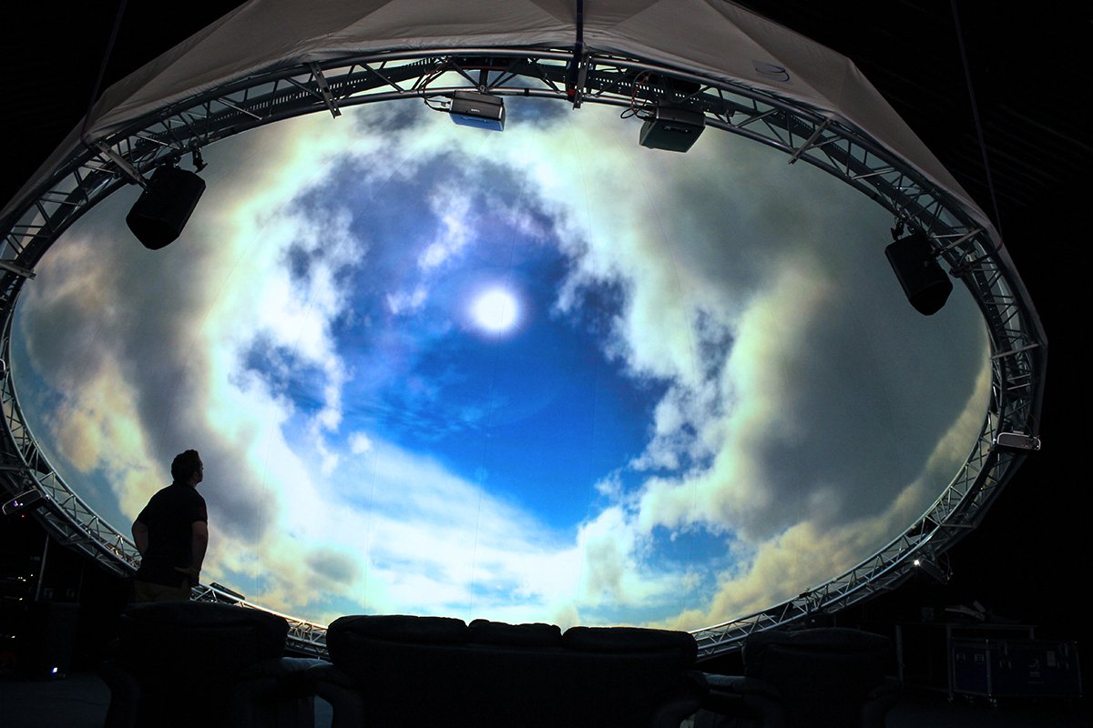 Simulation Dome Projection Screen, Projection domes 3 meter diameter ...