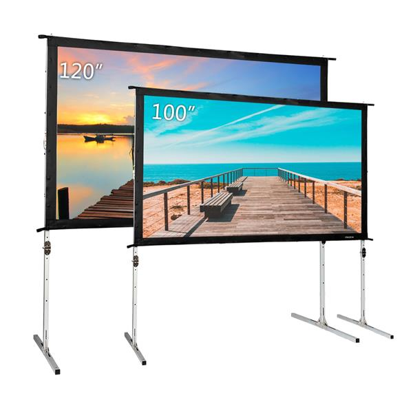 150" 16:9 Fast Folding Screen Outdoor Indoor Portable Projector Screen ...