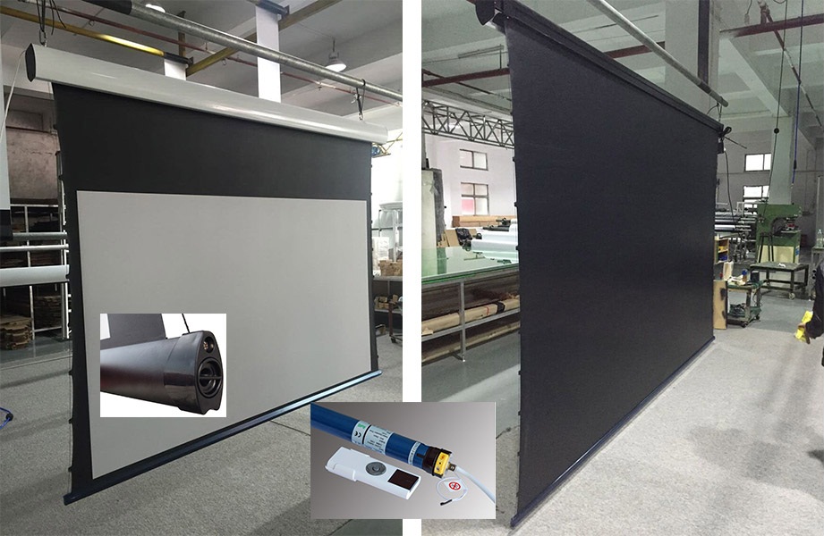 100“ Tab Tension Motorized Projection Screen Electric Projector Screen ...