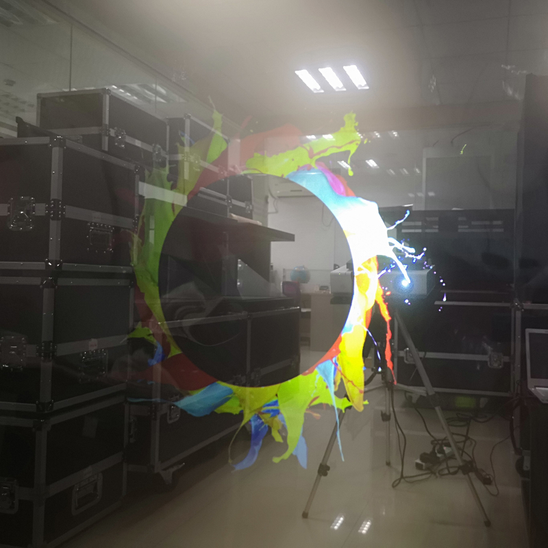 Self Adhesive 3D Holographic Transparent Rear Projection Film For Shop ...